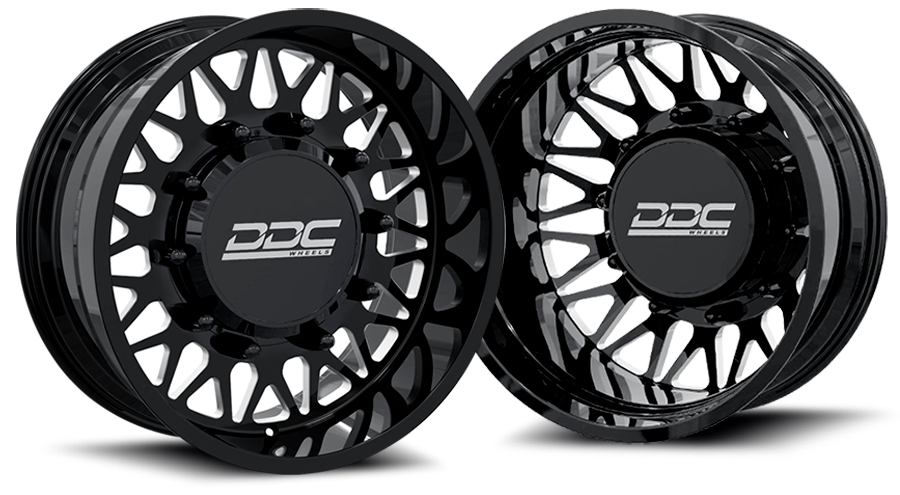 DDC | Dually Wheels The Mesh Forged 22x8.25 8x200 Black / Mill SS Fron ...