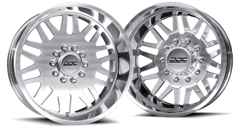 DDC | Dually Wheels Aftermath Polished 22x8.25 10x225 SS Fronts 15-25 ...