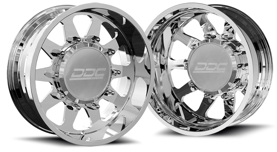 DDC | Dually Wheels The Ten Forged 22x8.25 10x225 Polished SS Fronts 1 ...